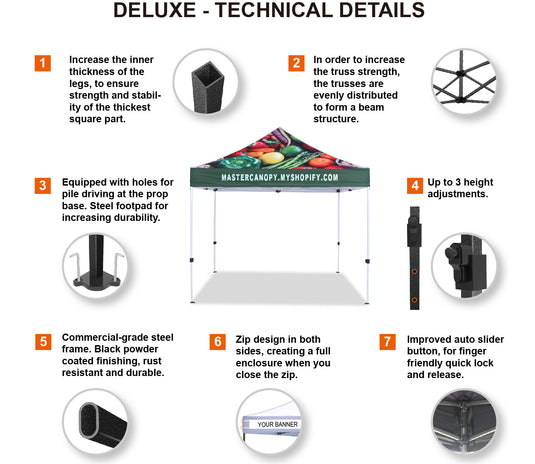 Commercial Series- Custom 10x10 Deluxe Easy Pop-up Personalized Canopy ...