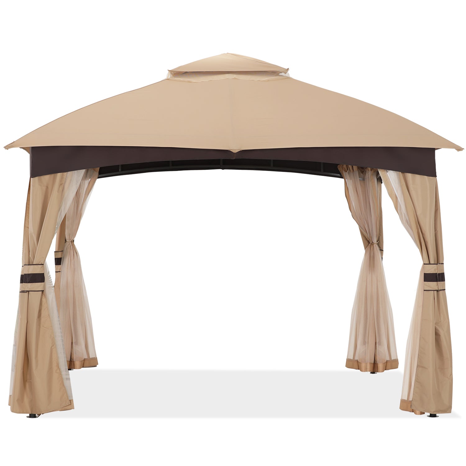 8x8/10x10/10x12 Outdoor Patio Garden Gazebo with Steel Farme and Netti ...
