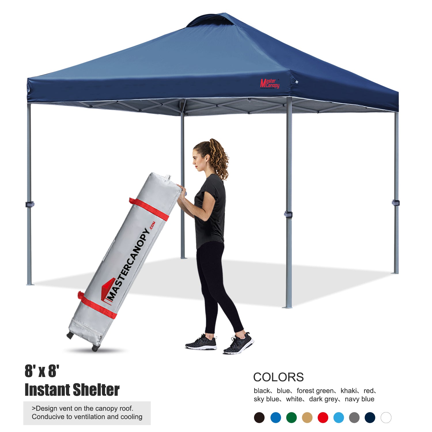 Leisure Sports Durable Ez Pop-up 10x10/12x12 Canopy Tent With Vented T ...