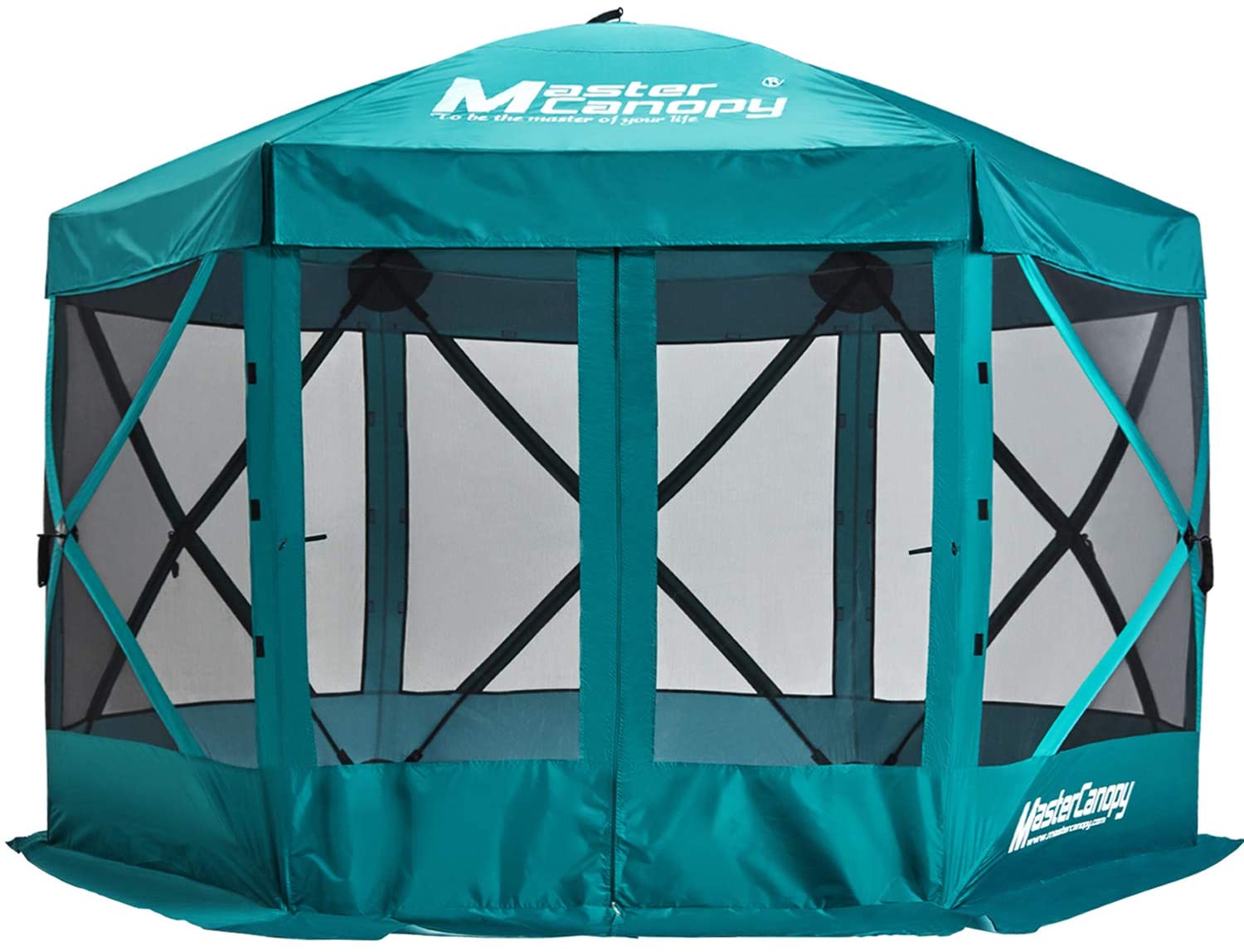 6x6/10x10/12x12/12.5x12.5 Portable Screen House Room Pop up Gazebo Out ...